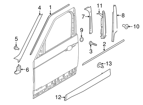 2014-2020 Range Rover Sport RH Rear Door Insulator LR089479 OEM | eBay