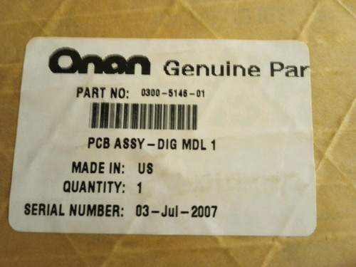 Onan Genuine Parts PCB Assembly Digital Module 1 part no: 0300-5146-01 ...