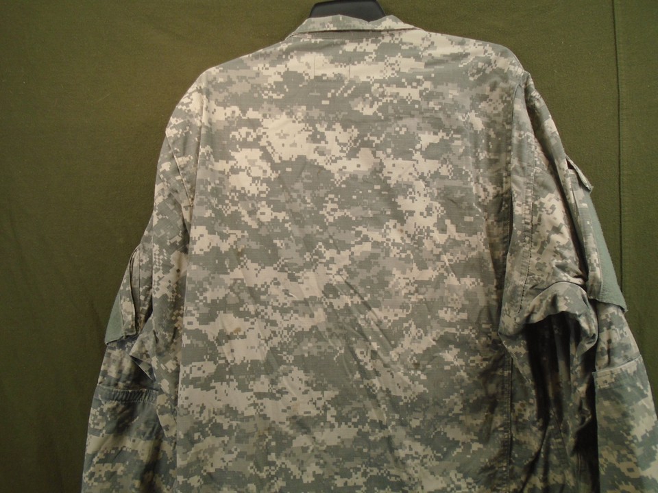 US Military Army Combat Uniform ACU Camo Coat Shirt XX-Large X-Long ...