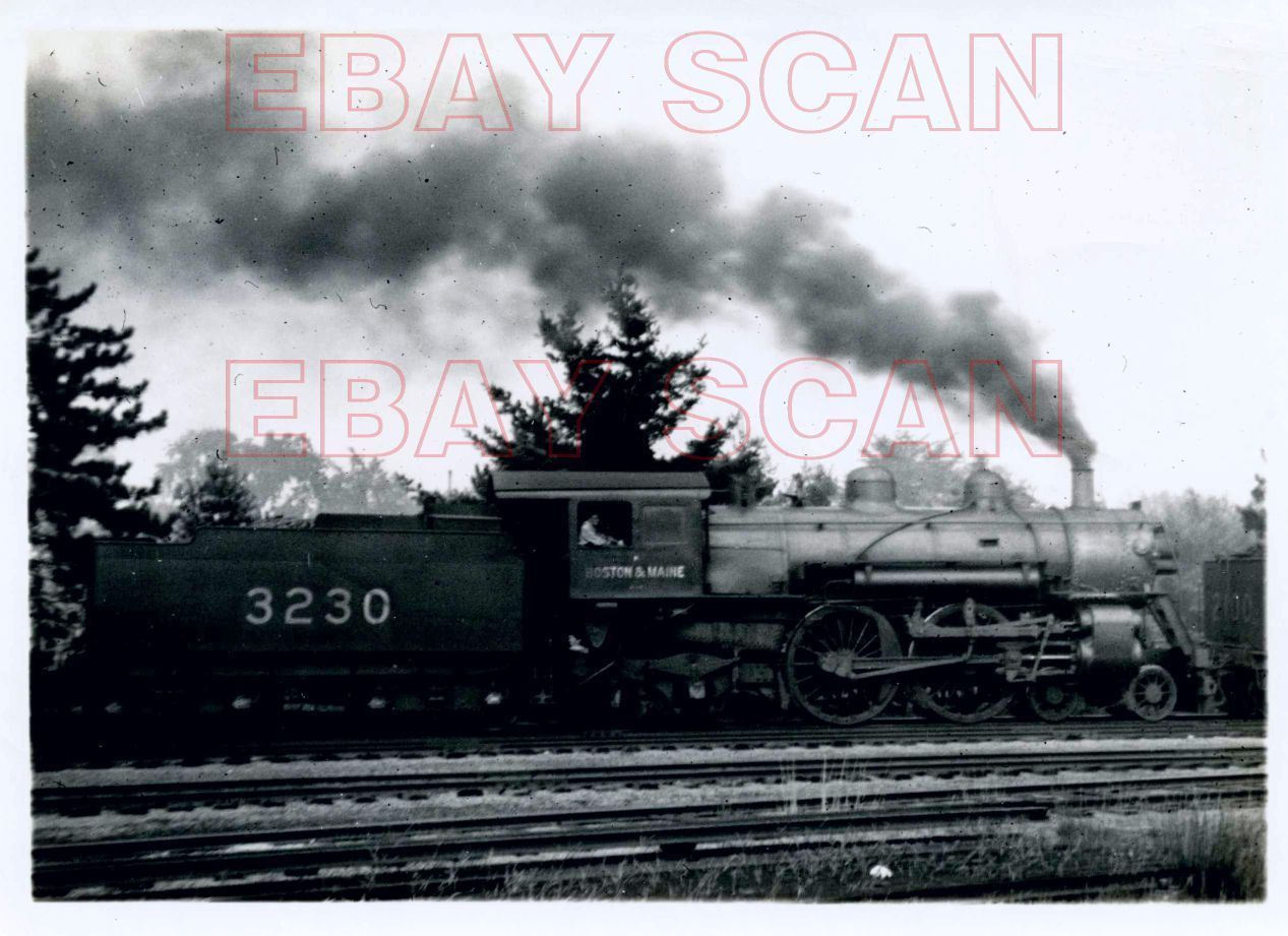 8CC076 RP 1940s BOSTON & MAINE RAILROAD 4-4-2 ATLANTIC ENGINE #3230 | eBay