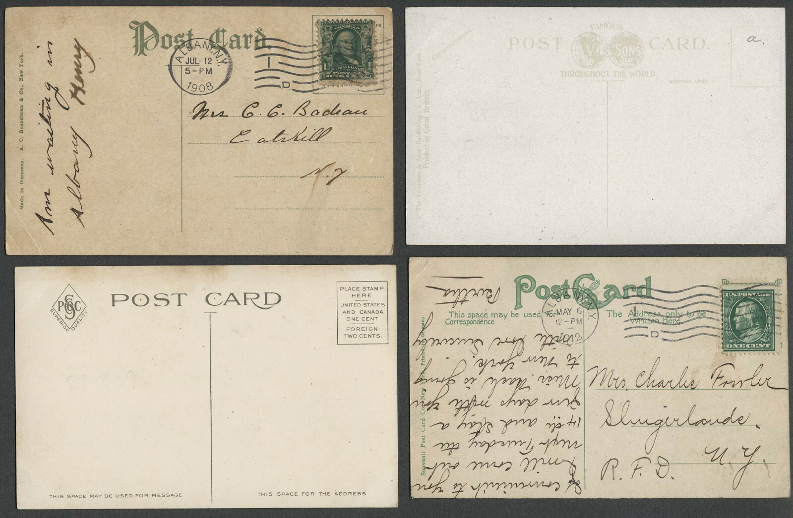 Albany NY: Eight c.1908-20 Postcards WASHINGTON PARK LAKE AND BRIDGE | eBay