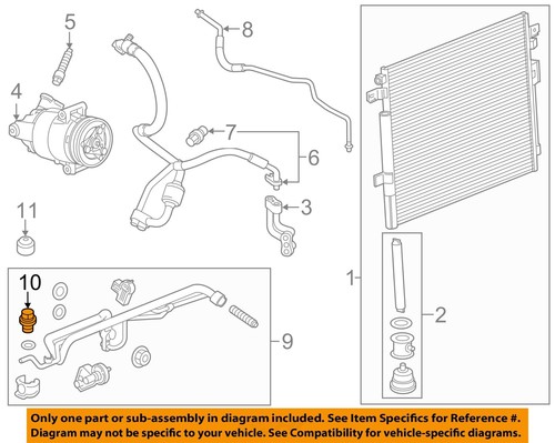 GM OEM 17-23 Bolt EUV Condenser, Compressor Lines-Discharge Hose Valve ...