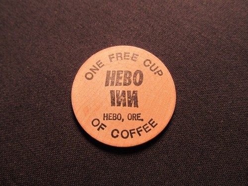 Hebo, Oregon Wooden Nickel Token - Hebo Inn Wooden Nickel Good For ...