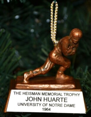 1964 JOHN HUARTE Notre Dame University Heisman Trophy Christmas ...