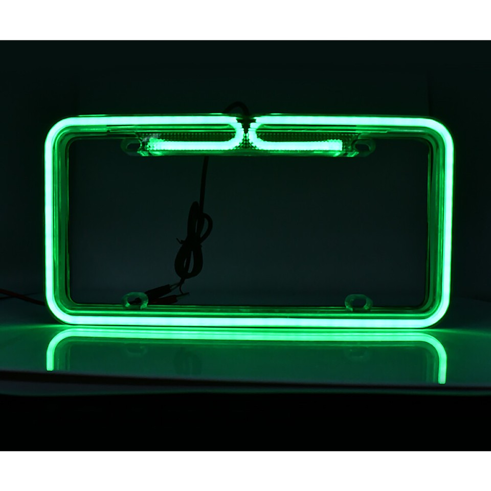 12V Universal For Car SUV Trucks Neon License Plate Frame Cover Purple ...