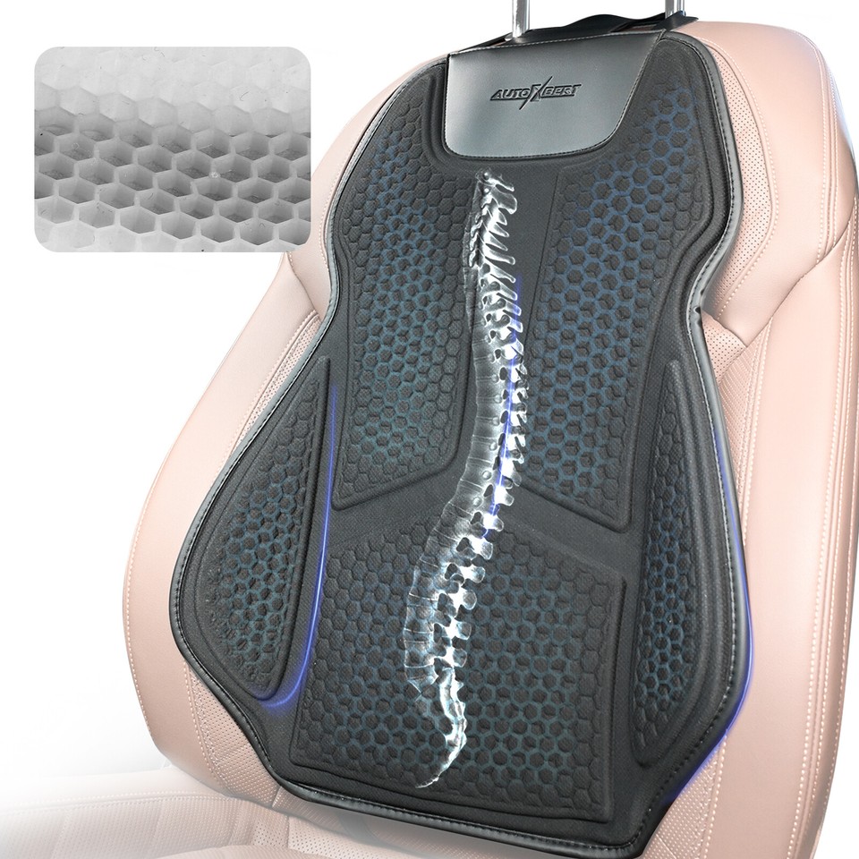 Gel Front Seat Back Chair Support Cushion Pad Cover Protector Mat ...