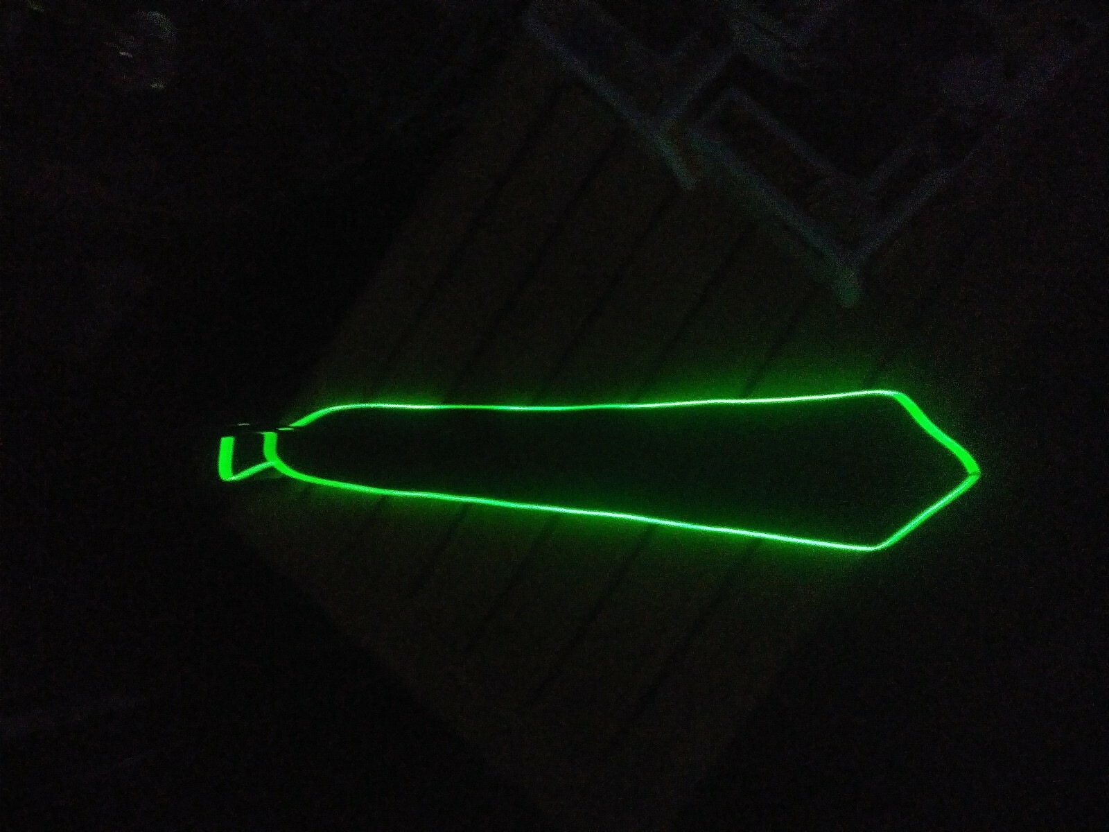 Genuine Black Electric Styles Light Up Tie with Gree… - Gem