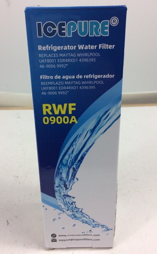 Icepure RWF0900A Refrigerator Water Filter Replaces Maytag Whirlpool ...