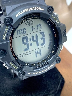 Casio Men's Watch AE1500WH Illuminator 46mm Black Resin Quartz Digital ...