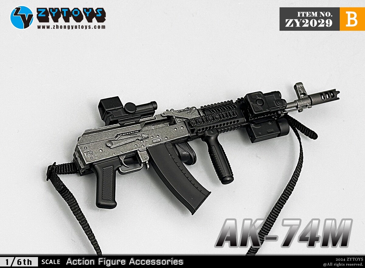 1/6 AK74M Gun Rifle Weapon Model for 12'' Figure Soldier Military ...