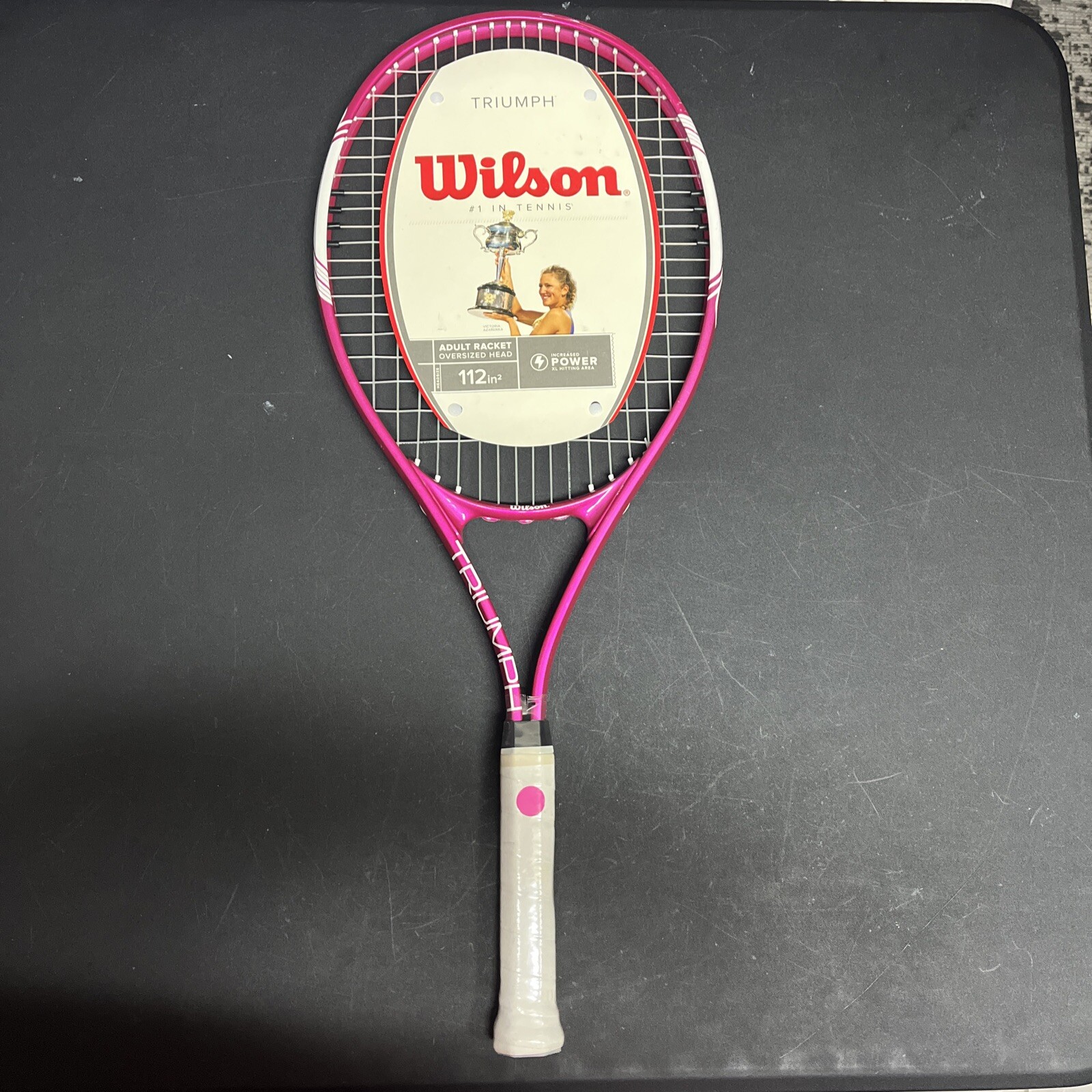 Wilson Triumph Tennis Racquet / Adult Oversized / 4-1/4 Grip / Pink - New
