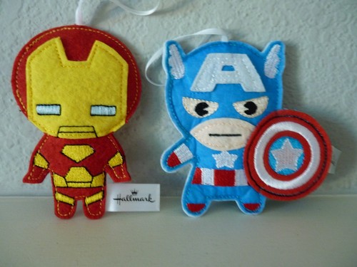 Hallmark Flat Embroidered Felt MARVEL SUPER HERO Ornaments Set of (2 ...