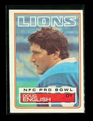 Vintage 1983 TOPPS NFC PRO BOWL Football Card #63 DOUG ENGLISH Detroit ...