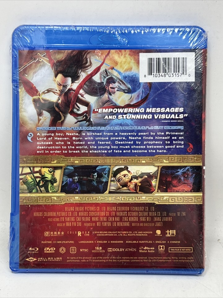 Ne Zha Nezha (2019) Blu-Ray DVD Chinese Animation Directed by Jiaozi ...