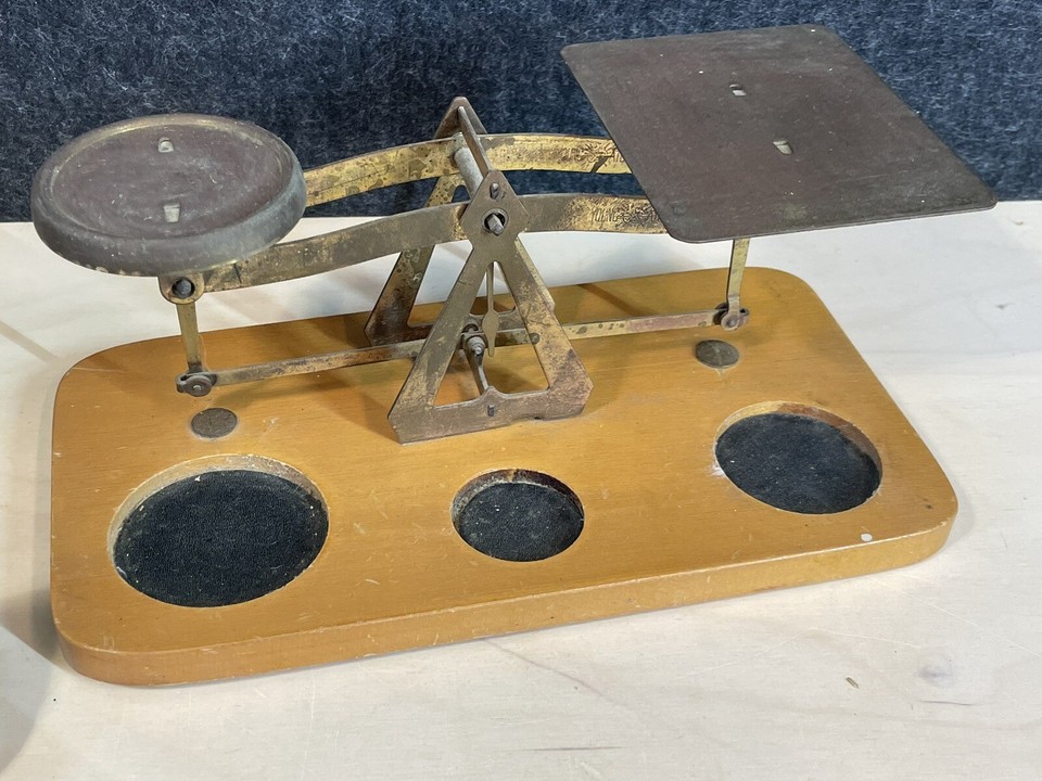 Vintage Postage Postal Scales 1950's Young Atom 6 Weights Post Office ...