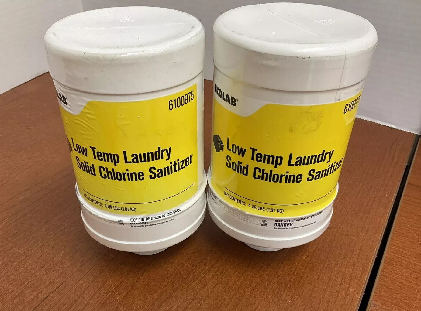 2 QTY Ecolab 6100975 Low-Temp Laundry Solid Chlorine Sanitizer ...