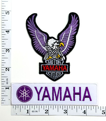 Embroidered Patch Set - Motorcycles - Racing - Eagle - Yamaha - 2-Patch ...
