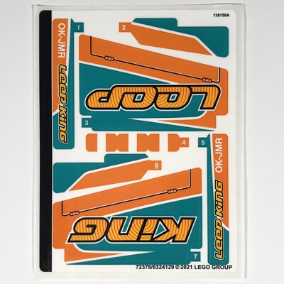 LEGO STICKER SHEET 42117 Race Plane Technic Decals Stickers Airport | eBay