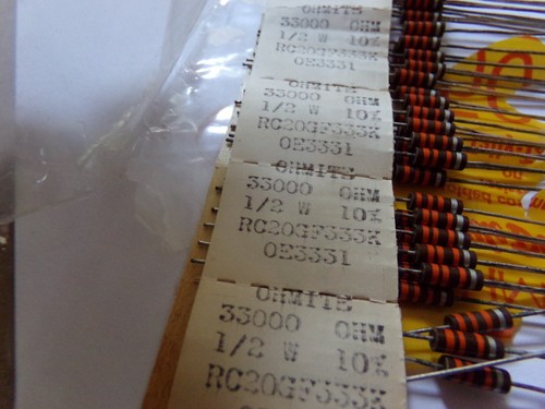 33K RESISTOR .5W BY OHMITE (10 PIECES) USA | eBay