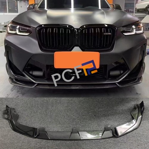 For BWM X3M F97 X4M F98 Real Carbon Fiber Front Bumper Lip Splitter Kit ...
