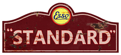 ESSO Standard Vintage Cutout Sign That Were In Train Stations 23x10 | eBay