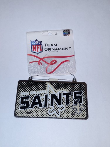 New Orleans Saints NFL Metal License Plate Sign Christmas Tree Ornament ...