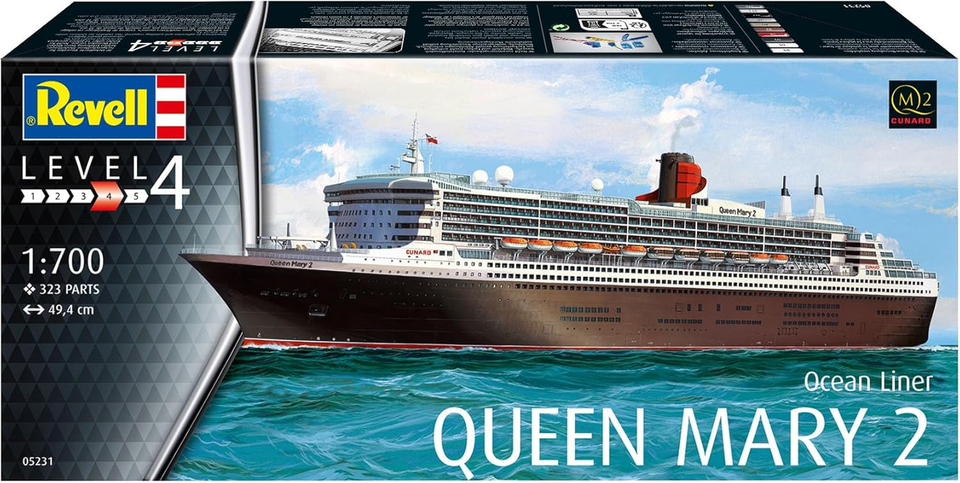 05231 Ocean Liner Queen Mary 2 1:700 Scale Unbuilt/Unpainted Plastic ...