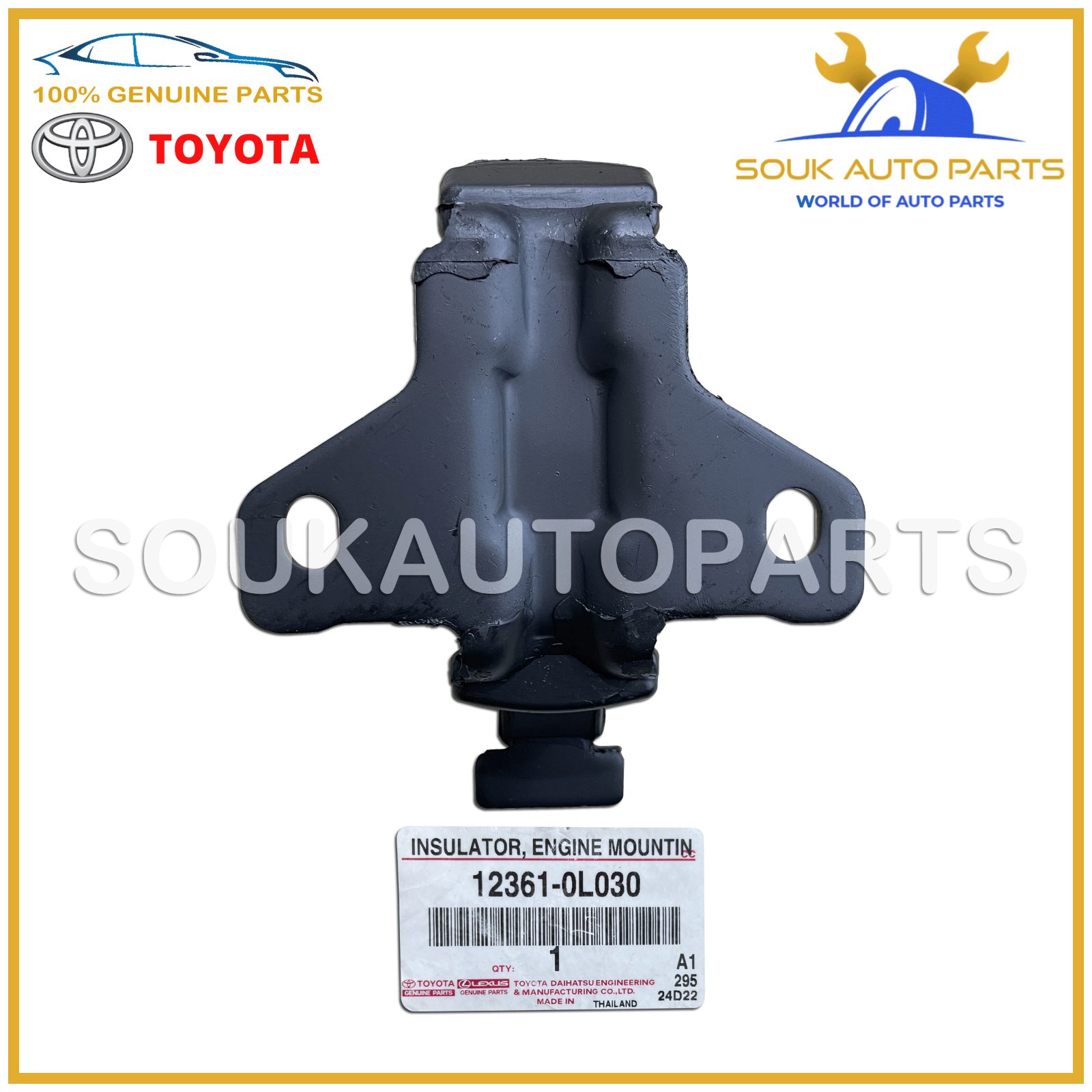 12361-0L030 Genuine Toyota INSULATOR, ENGINE MOUNTING, FRONT OEM HILUX ...