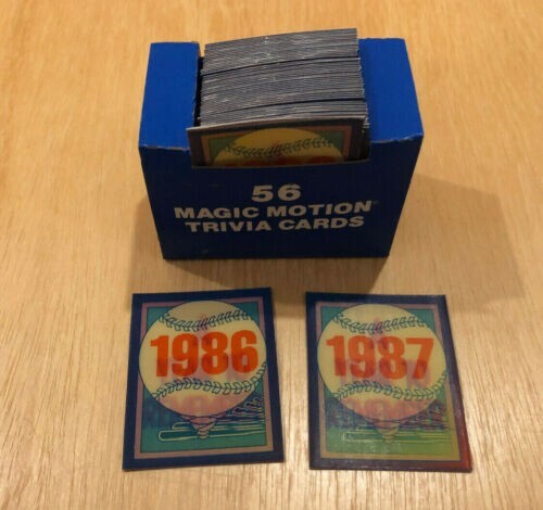 1989 Score Baseball Magic Motion Trivia Cards Complete 56 Card Set ...