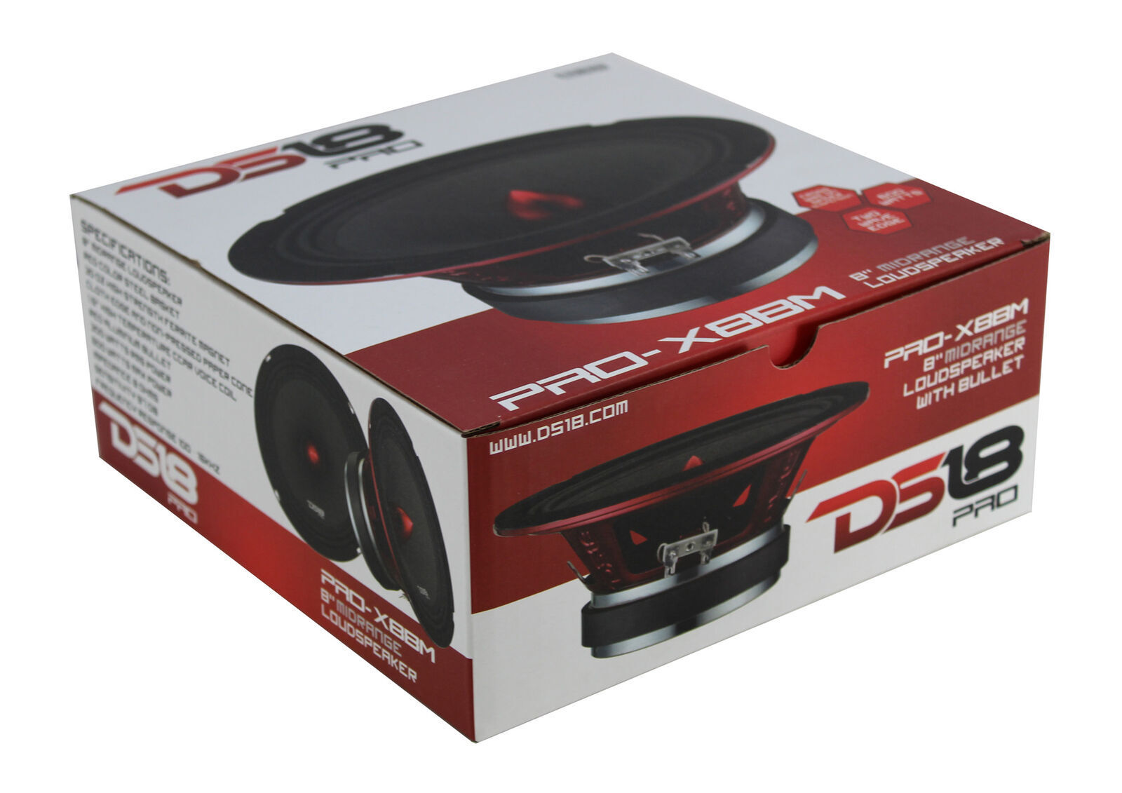 8" 300 Watt RMS 8-Ohm Midrange Bullet Speaker Loudspeaker Pair PRO-X8BM DS18 663593055798| eBay