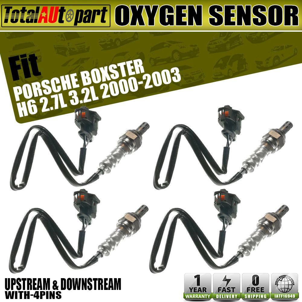 Set of 4 O2 Oxygen Sensor for Porsche Boxster 2000-2003 Downstream and ...