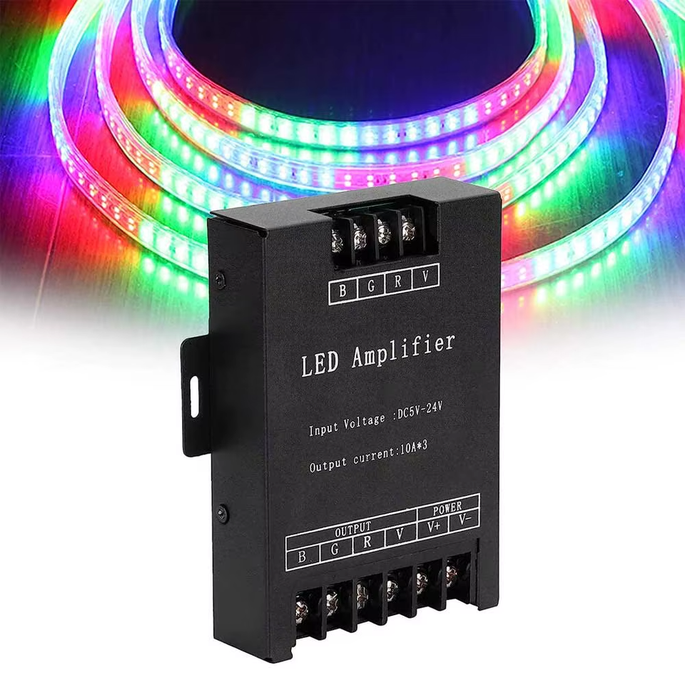 DC5V-24V 30A Led Controller Signal Amplifier For 5050 3528 RGB Led ...