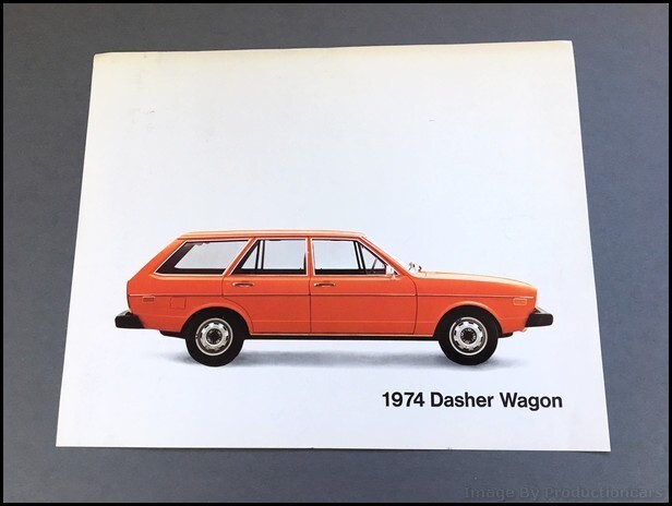 1974 VW Volkswagen Dasher wagon 1-page Original Car Sales Brochure Fact ...