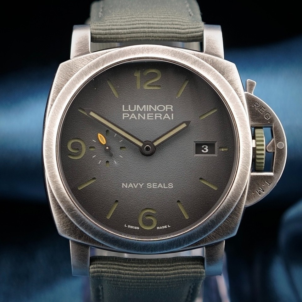 Panerai Luminor Marina Navy SEALS 44mm, PAM01412, Full Set, 4 Straps ...