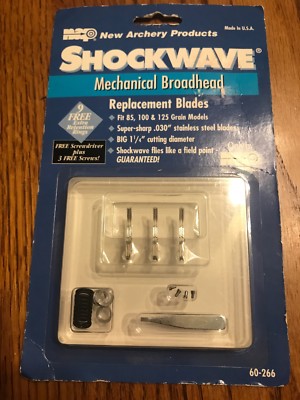 Shockwave Replacement Blades 85, 100 & 125gr 51-177 REV 1-NEW-Ships N ...