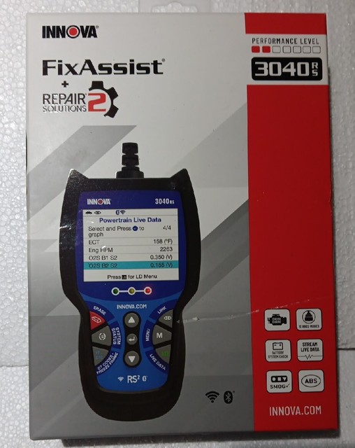 Innova 3040RS Black Obd2 Scanner Live Data Battery Testing ABS Code ...