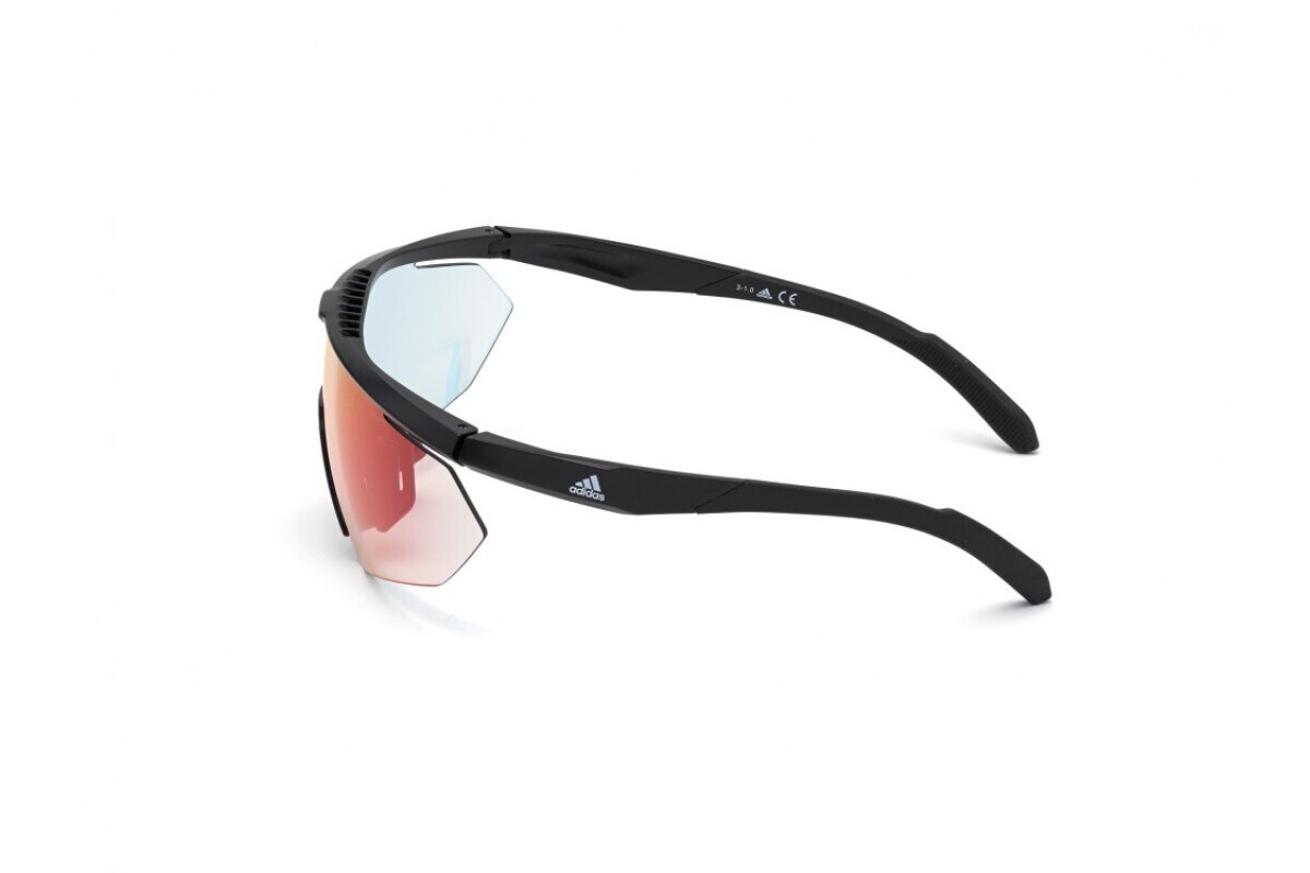 Adidas SP0015 01C Black Plastic Half-Rimless Clear Sunglasses Frame 144 ...