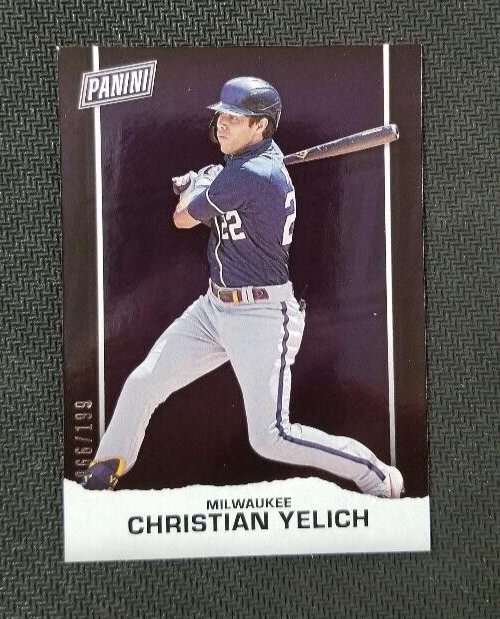 Christian Yelich 2021 Panini Father's Card #BB3 #066/199 | eBay