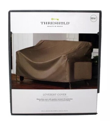 Threshold Loveseat Cover For Outdoor Furniture Or Appliances Brown | eBay