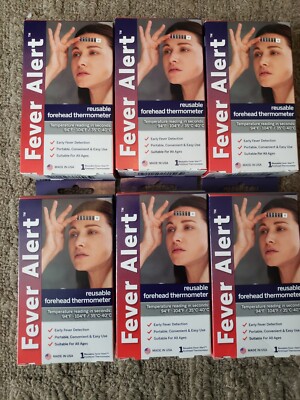 Lot of 6 Fever Alert Reusable Forehead Thermometers Strip USA Early ...
