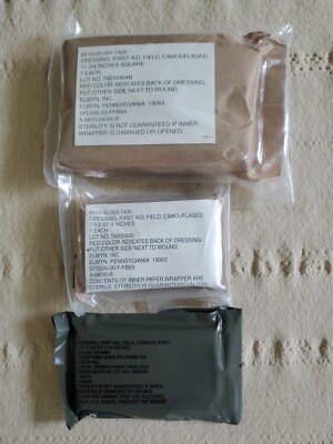 3 SIZES NEW US ARMY MILITARY CAMOUFLAGE COMBAT FIELD DRESS BANDAGES | eBay