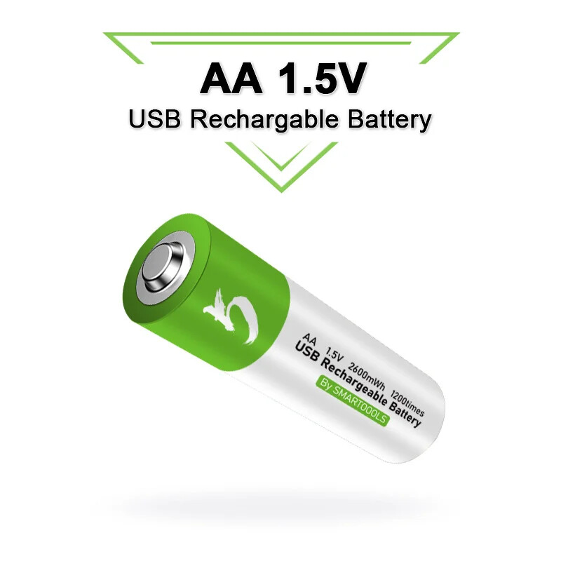 USB AA Lithium ion Rechargeable Battery 1.5V Fast Charger Type C Cable ...
