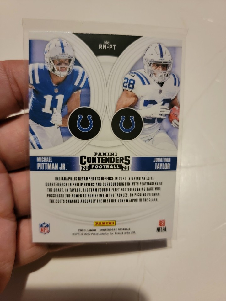 2020 Contenders Round Numbers #RN-PT Michael Pittman Jr / Jonathan ...