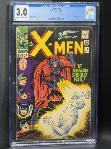 X-Men #18 3/66 CGC 3.0 Magneto Appearance, Stranger Cameo Cream To Off ...