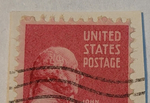 U.S. Postage Stamp ~ John Quincy Adams ~ 2₵ Red ~ Posted ~ 1938 ~ F20 ...