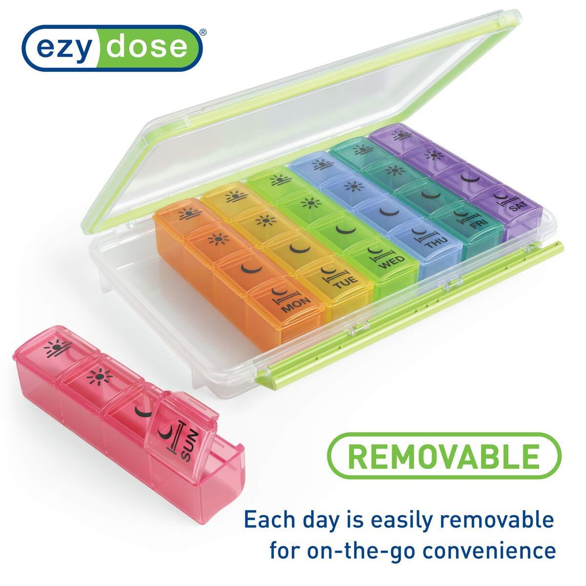 Weekly (7-Day) Pill Case, Medicine Planner, Vitamin Organizer Box ...