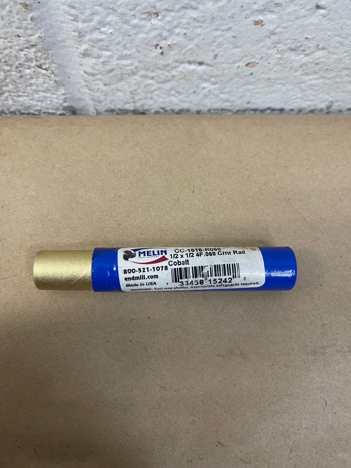 Melin (Tool Company) CC-1616-R060, 1/2x1/2, 4F .060, Crnr Rad, Cobalt ...