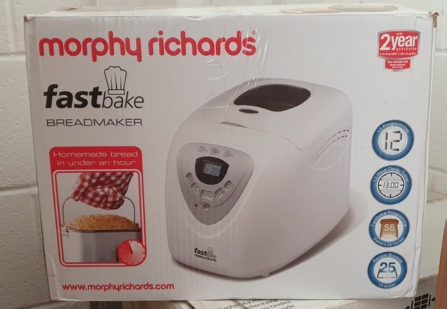 Morphy Richards 48280 Fastbake Bread Maker - White for sale online | eBay