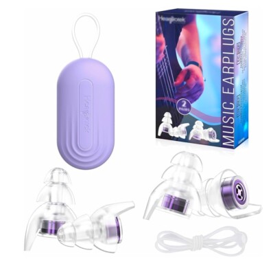 Hearprotek Concert Ear Plugs 2Pairs Reusable High Fidelity Musician Ear ...