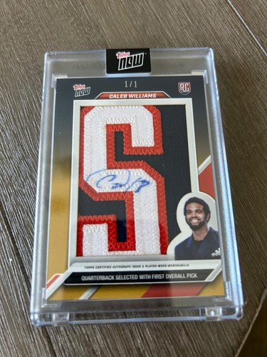 2024 TOPPS NOW Caleb Williams 1/1 Jumbo Autograph Jersey Patch "S ...